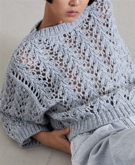 Узор для свитера пуловера джемпера спицами