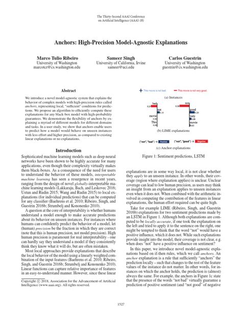 Anchors High Precision Model Agnostic Explanations Pdf