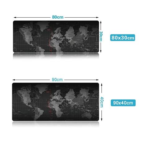 Голяма подложка за мишка и клавиатура с принт карта на света