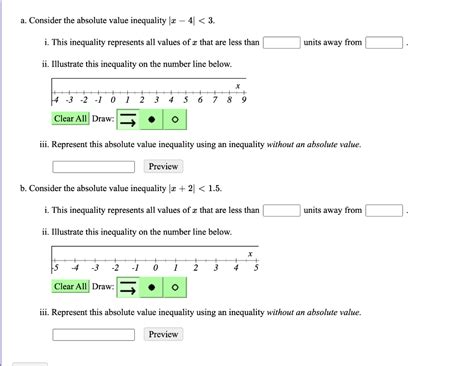 Solved A Consider The Absolute Value Inequality ∣x−4∣