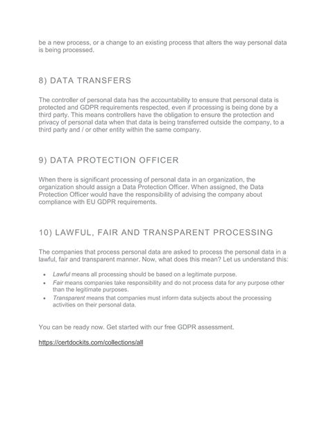 top 10 gdpr requirements pdf