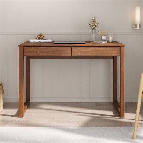 Mesa Escrivaninha Madeira 2 Gavetas Noah Idimex Loja De Móveis Em Madeira Qualidade E