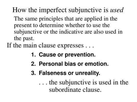 Ppt The Imperfect Subjunctive Powerpoint Presentation Free Download Id 2889572