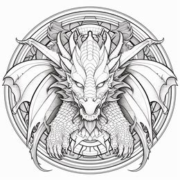 Mythical Flying Dragon Adventure Coloring Page
