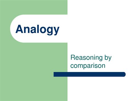 Analogical Reasoning