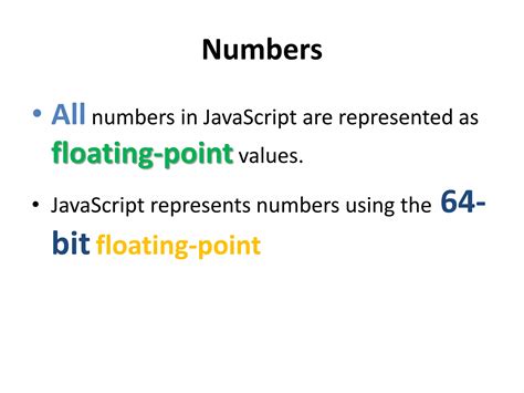 Javascript Numbers Pptx Programming Languages Computing