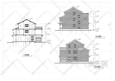 中式古镇别墅仿古建筑cad施工图下载 施工图中式古镇别墅仿古建筑cad下载 施工图中式古镇别墅仿古建筑cad免费下载 建E室内设计网