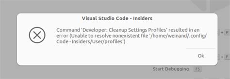 Cleanup Settings Profiles Results In Error Issue Microsoft Vscode GitHub