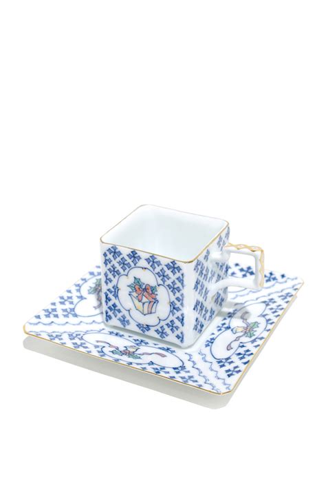 오지은 청화 사각 에스프레소 잔joyful 솔루나리빙 아시아 컨템포러리 아트 And 생활용품