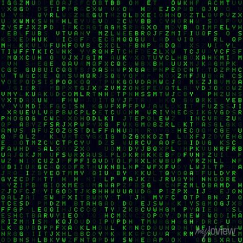 Tech Background Green Filled Alphabet Letters Background Medium • Wall Stickers Vintage