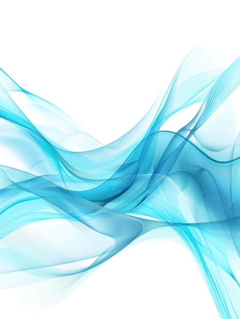 Premium Photo Waves Of Flowing Vibrant Blue Hues Cascade Across The Frame Creating A Dynamic