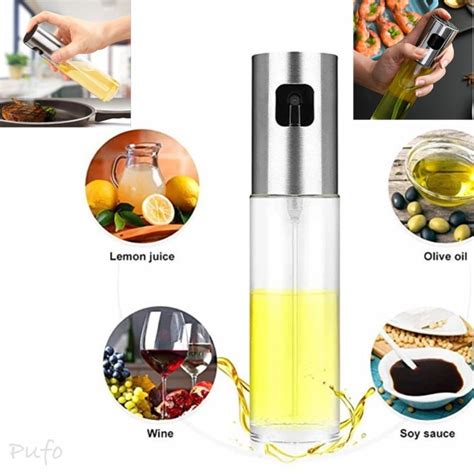 Комплект от 2 стъклени и метални съда Pufo с пръскачка за олио и оцет 100 мл Emag Bg