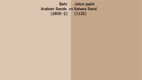 Behr Arabian Sands 280e 2 Vs Jotun Paint Sahara Sand 1132 Side By
