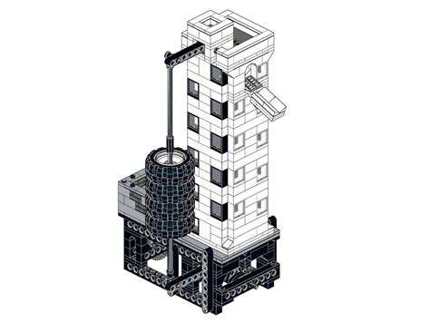 Lego Moc Gbc Extensible Tower V21 By Nonsensewars Rebrickable Build With Lego