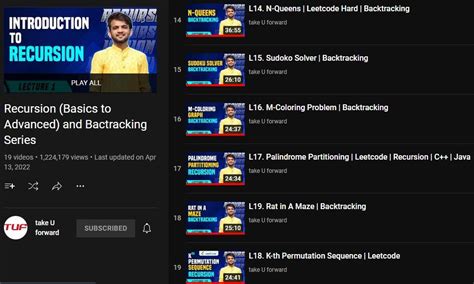 Abhijeet Kumar On Linkedin Tuf Striver Recursion Backtracking Dsa