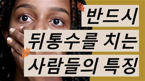 반드시 뒤통수 치는 사람들의 특징 원더풀 인생후반전 Youtube