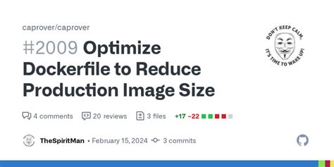 Optimize Dockerfile To Reduce Production Image Size By Thespiritman · Pull Request 2009