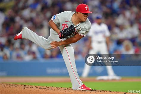 Philadelphia Phillies Pitcher Ranger Suarez 55 Throws Pitch Against