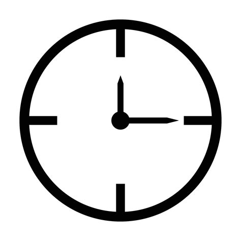 Simple Clock Icon Time Icon 48839131 Vector Art At Vecteezy