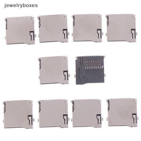 Jewelryboxes 10 ชิ้นประเภท Transflash Tf Micro Card Socket Adapter ขั้วต่อ Pcb อัตโนมัติ บูติก