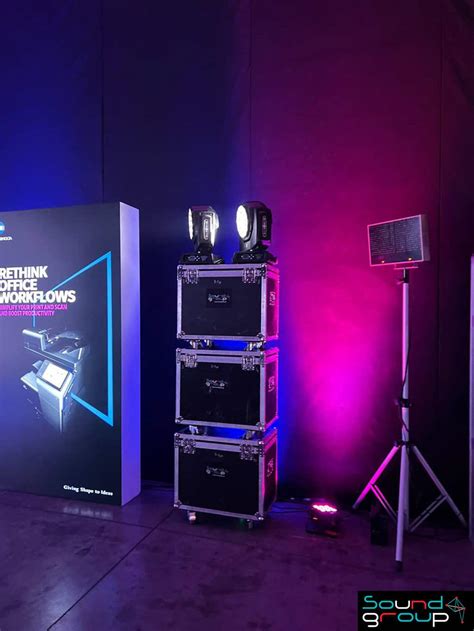 განათება ბანერის განათება სატელევიზიო განათება Sound Group