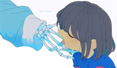 Frisk And Sans Undertale Drawn By Soseji Tjduswjd Danbooru