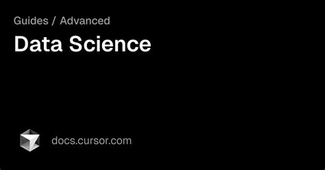 Cursor 数据科学