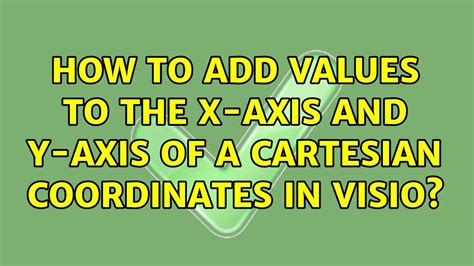 how to add values to the x axis and y axis of a cartesian coordinates in visio youtube