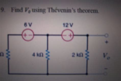Solved Find V0 Using Thevenin S Theorem Chegg Com