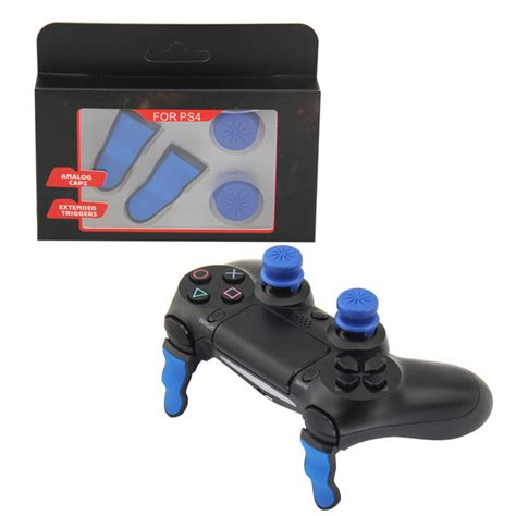 PS Controller Extended TRIGGER Button Kit Blue Black Button Kit