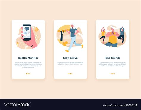 Healthcare And Engaging In Activities Screens Vector Image
