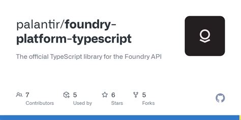 Github Palantirfoundry Platform Typescript The Official Typescript