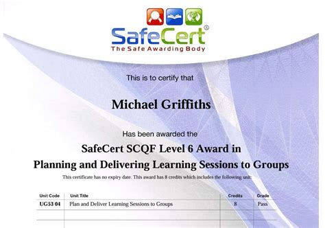 Michael Griffiths On Linkedin So Pleased To Have Completed The Scqf
