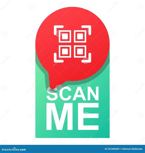 Scan Me Flat Style Icon Qr Code Scan Illustration Vector Stock Vector