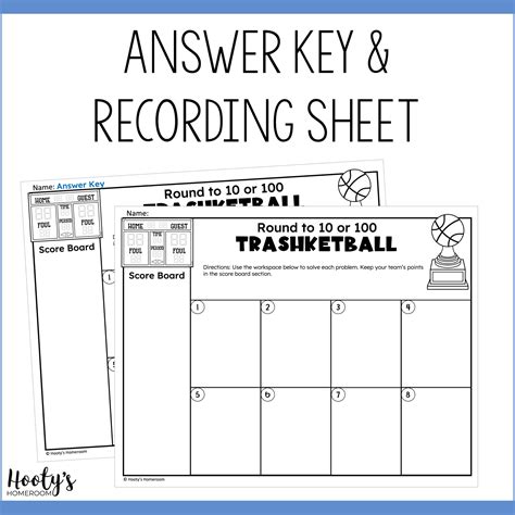 Rounding Numbers Game Rounding To The Nearest 10 And 100 Trashketball Hootys Homeroom