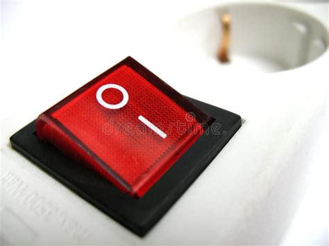 Red Power Switch On Off Stock Image Image Of Hardware