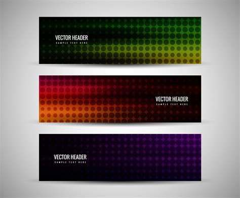Free Vector Colorful Headers Vector Art And Graphics