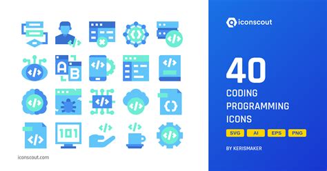 Coding Programming Icon Pack 40 Free Download Design And Development
