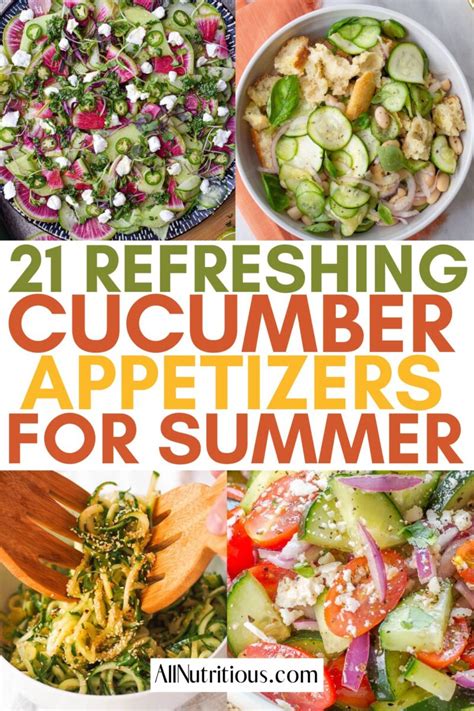 21 Best Cucumber Appetizers That Are Easy To Make All Nutritious