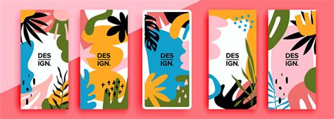 소셜 네트워크 스토리 벡터 일러스트레이션을 위한 트렌디한 편집 가능한 템플릿입니다 소셜 미디어를 위한 디자인 배경 Brand