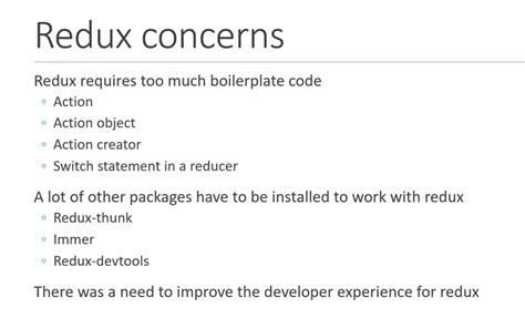 Redux Toolkit — Intro Redux Improving Redux Development With Redux
