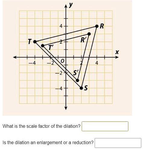 Solved What Is The Scale Factor Of The Dilation Is The Dilation An Enlargement Or A Reduction