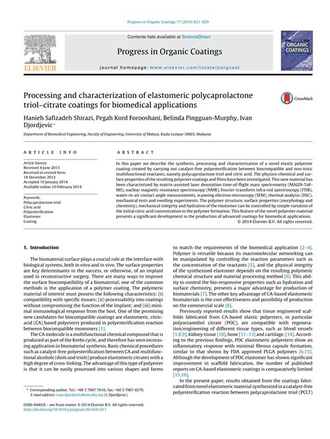 Solution 2014 712 Processing And Characterization Of Elastomeric
