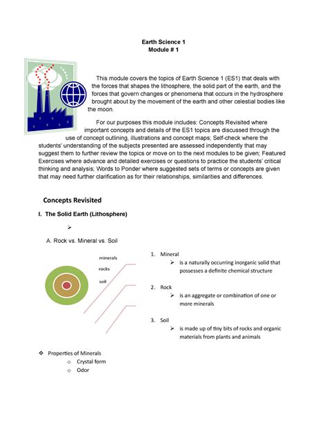 Upcat Earth Science Reviewer Earth Science 1 Module 1 This Module Covers The Topics Of Earth