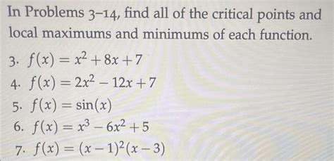 solved in problems 3−14 find all of the critical points and
