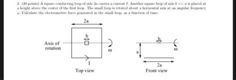 Solved Points A Square Conducting Loop Of Side A Chegg