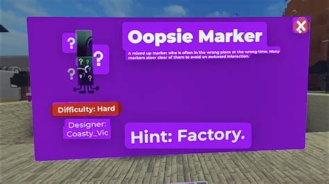 How To Get ‘oopsie Marker In Roblox Find The Markers Youtube
