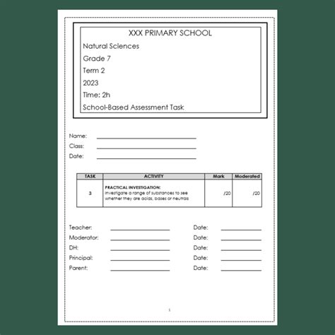 Natural Sciences Term 2 Practical Task • Teacha