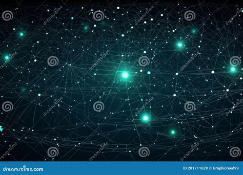 3d Rendering Of Abstract Technology Background With Connection Lines Network Concept Ai
