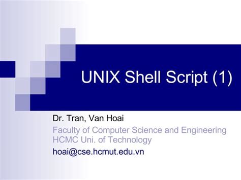Talk Unix Shell Script 1 Ppt